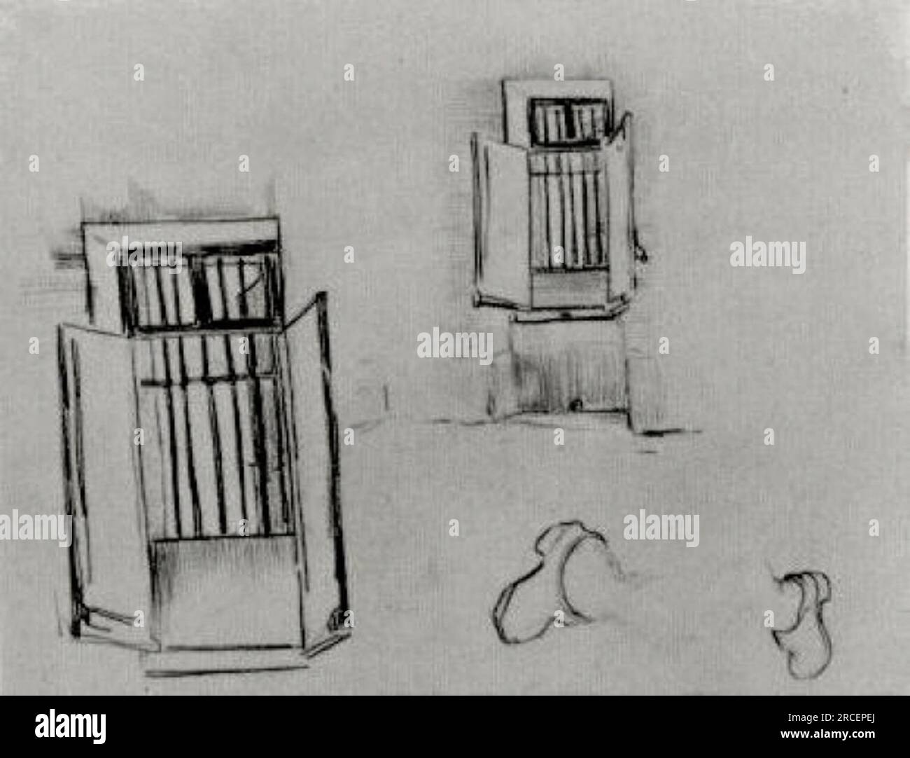 Barred Windows 1889 by Vincent van Gogh Stock Photo - Alamy