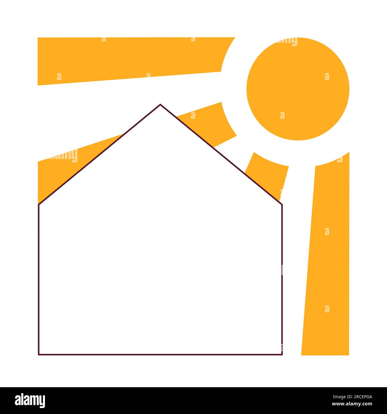 Home under summer heat semi flat colour vector object Stock Vector ... Home under summer heat semi flat colour vector object Stock Vector ...