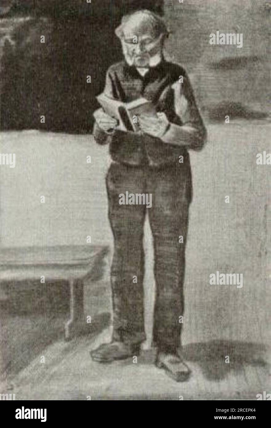 Man, Standing, Reading a Book 1882; Haag / Den Haag / La Haye / The ...