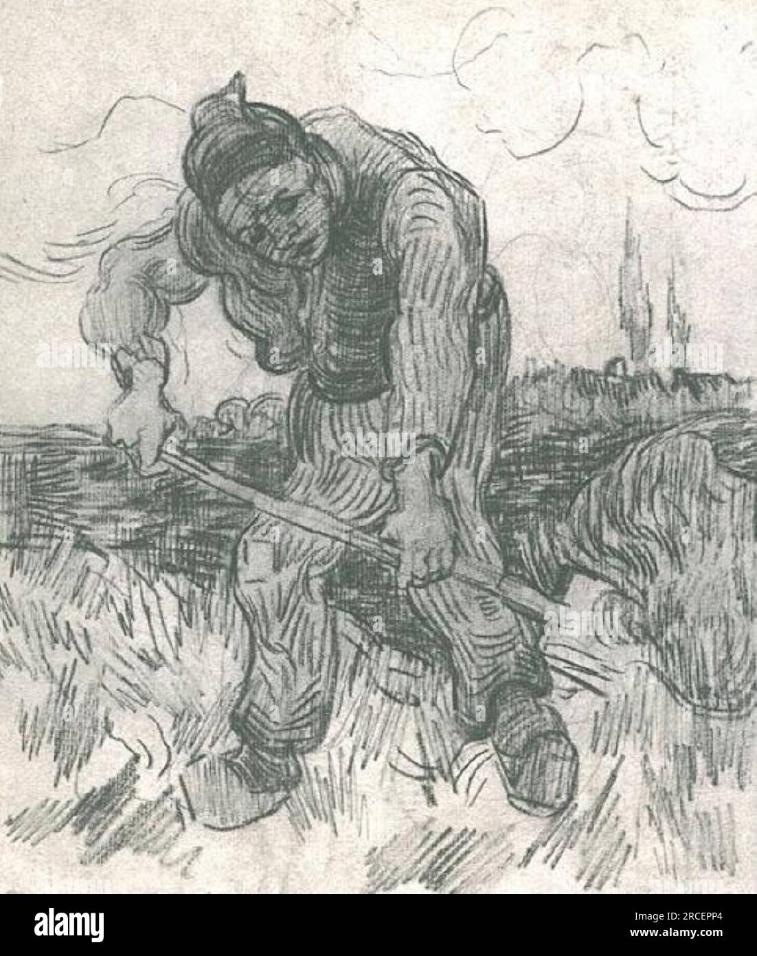 Peasant Digging 1890; Saint-rémy-de-provence, France by Vincent van ...