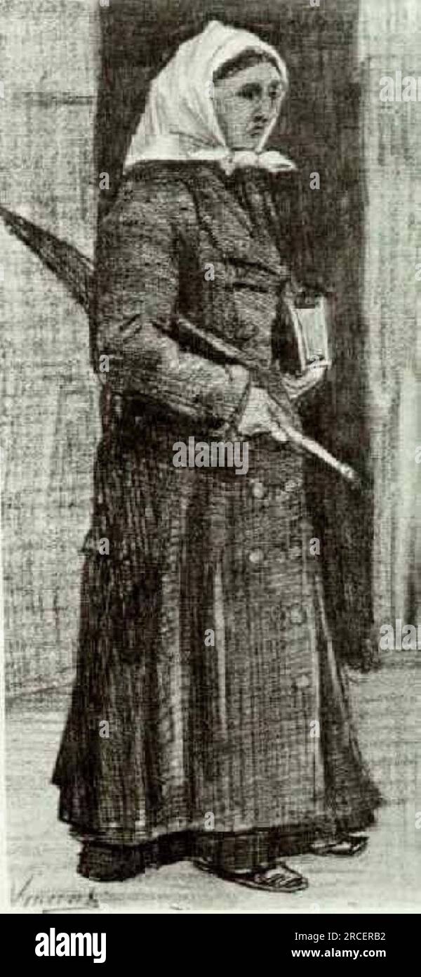 Sien with Umbrella and Prayer Book 1882; Haag / Den Haag / La Haye ...