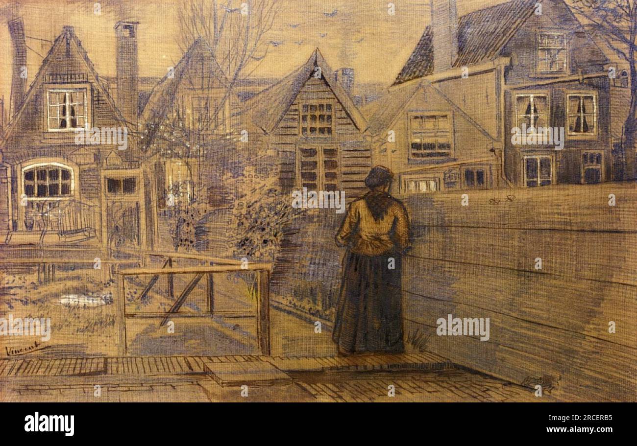 Sien's Mother's House Seen from the Backyard 1882; Haag / Den Haag / La ...