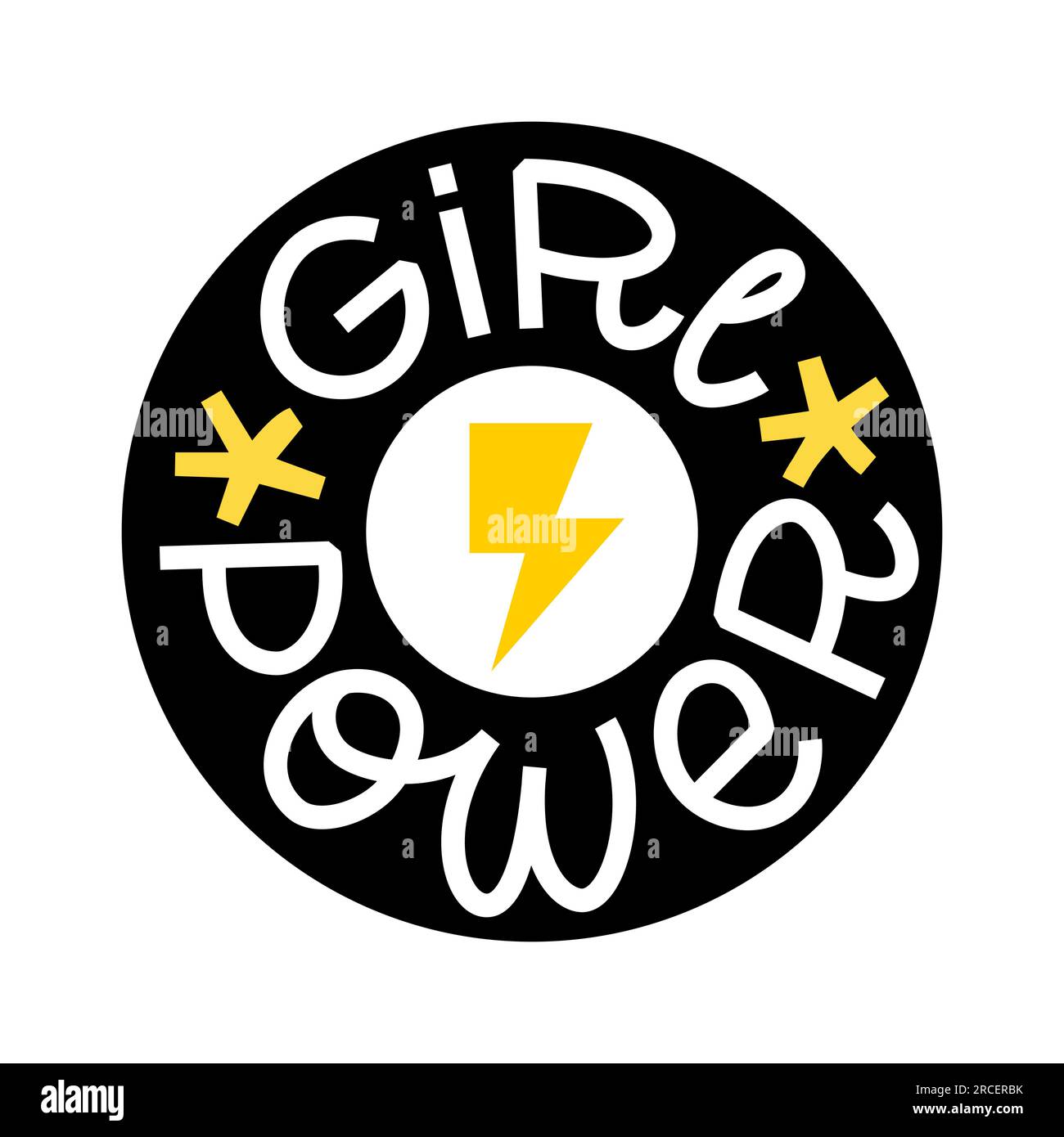 GIRL POWER logo stamp quote. Girl power word. Trendy graphic design ...