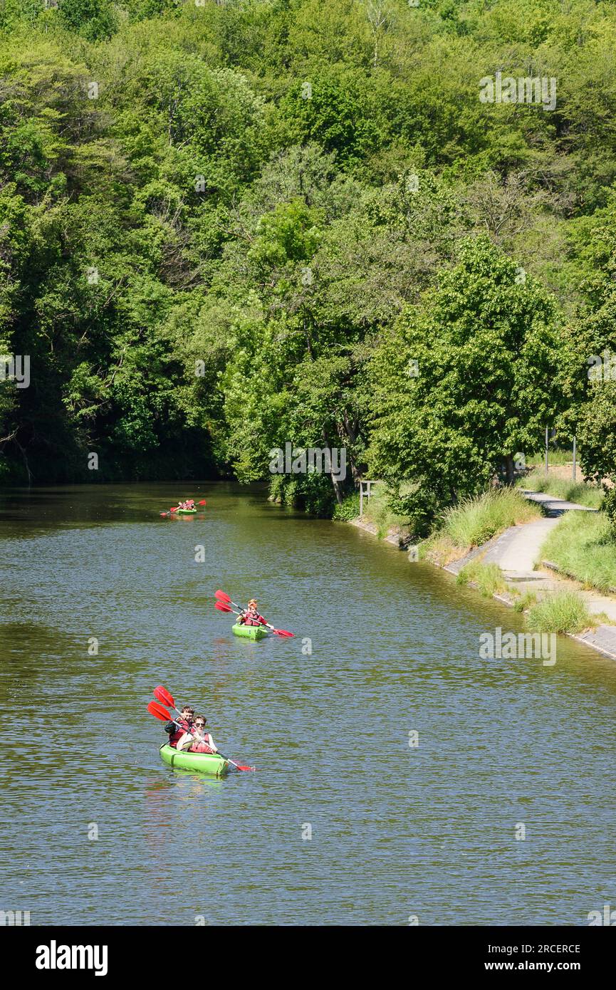 End point for kayaking in Barvaux-sur-Ourthe. End of the trip for the ...