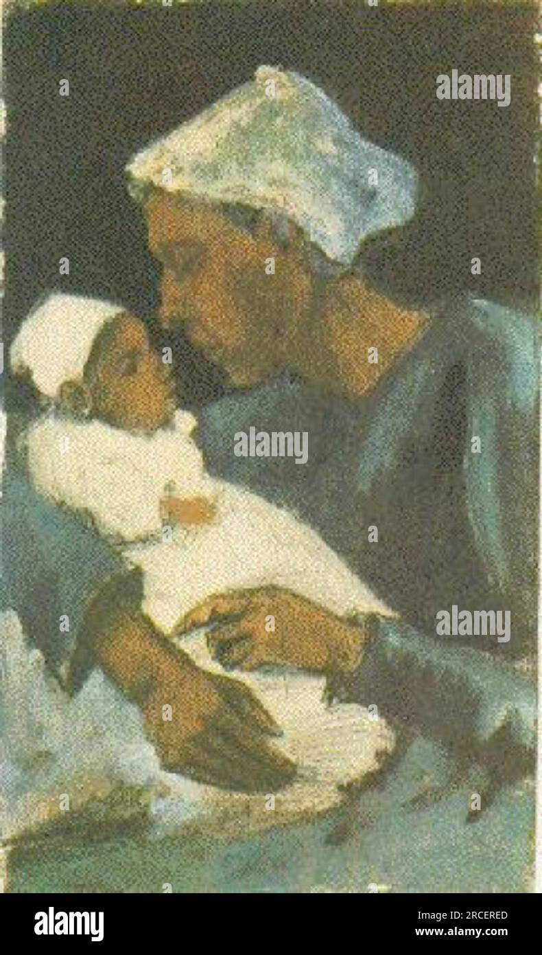 Woman Sien with Baby on her Lap, Half-Figure 1882; Haag / Den Haag / La ...