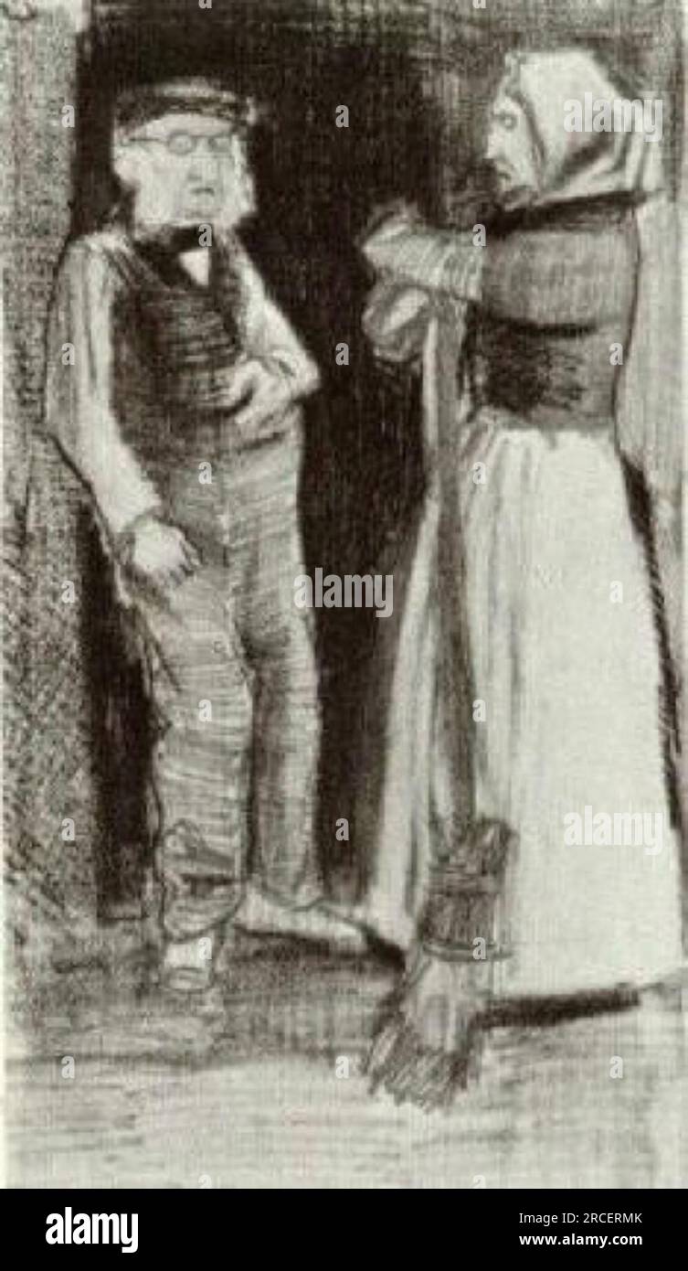 Orphan Man Talking with Woman Sien 1883; Haag / Den Haag / La Haye ...
