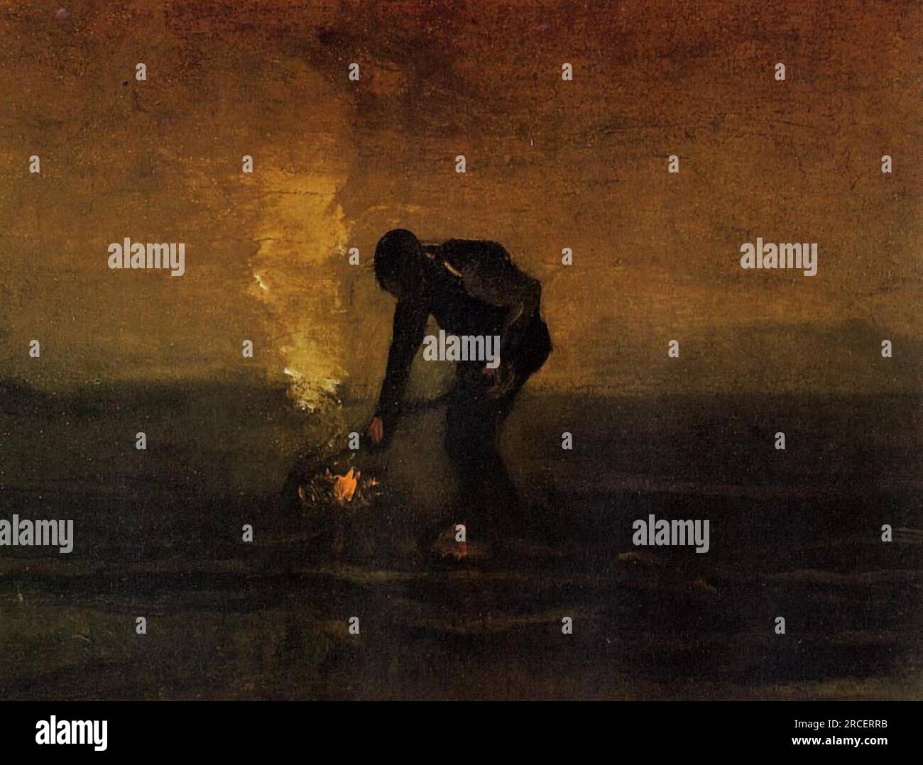 Peasant burning weeds hi-res stock photography and images - Alamy