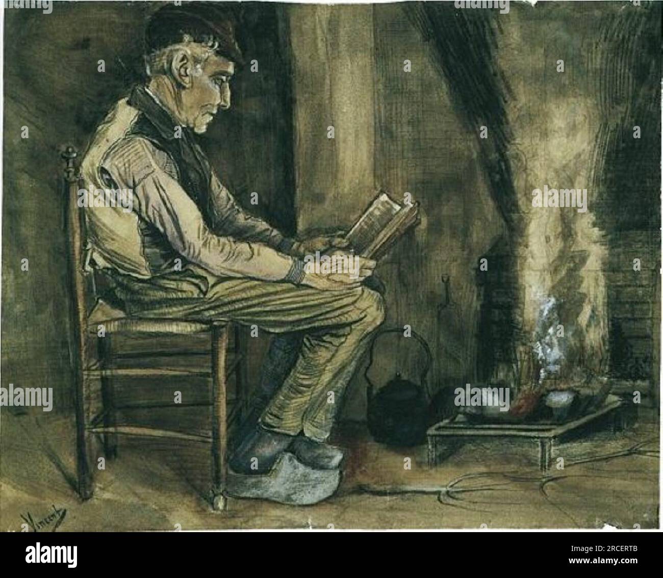 Sitting by the fireside hi-res stock photography and images - Alamy
