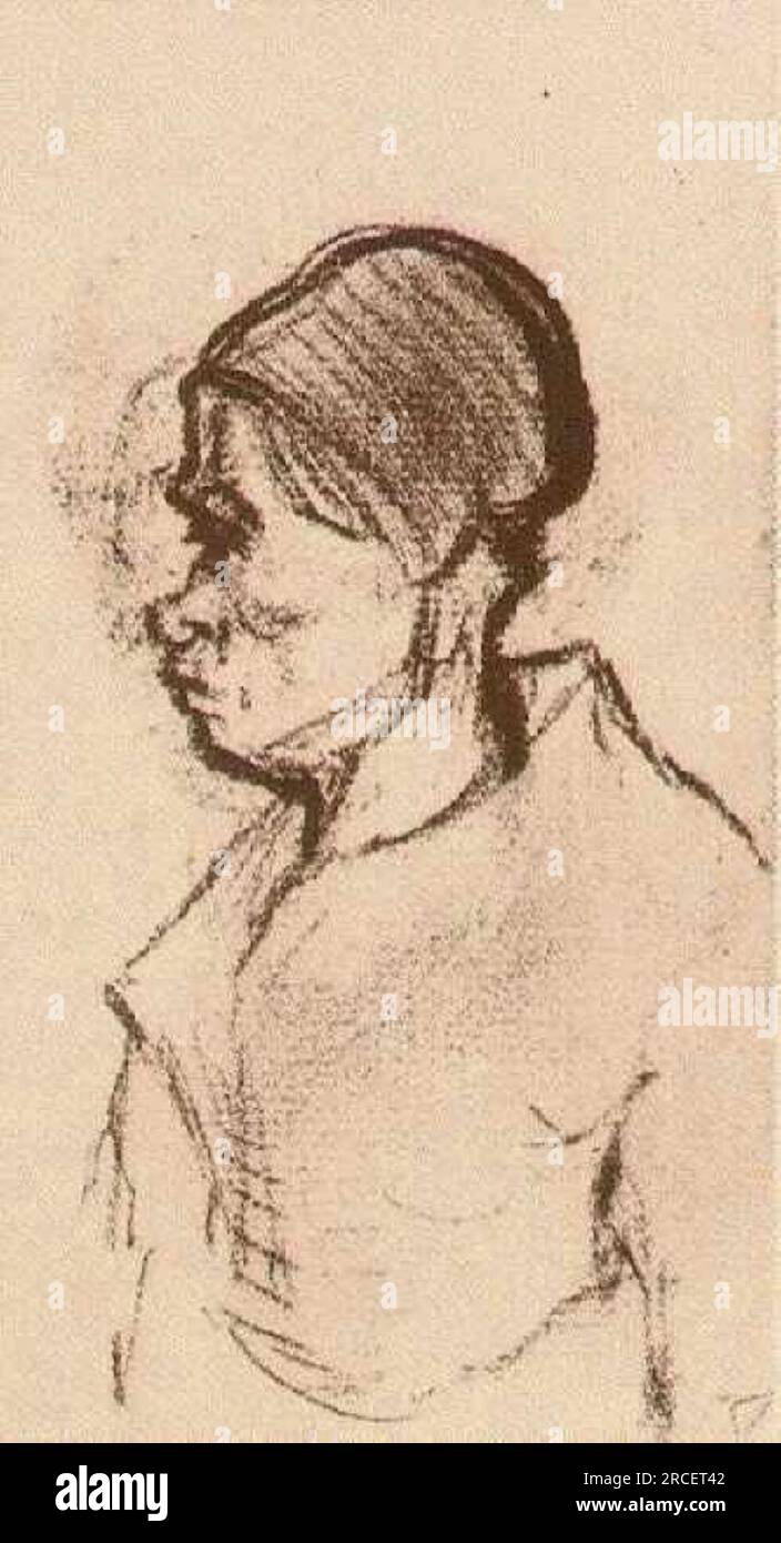 Peasant Woman, Head c.1884; Nunen / Nuenen, Netherlands by Vincent van ...