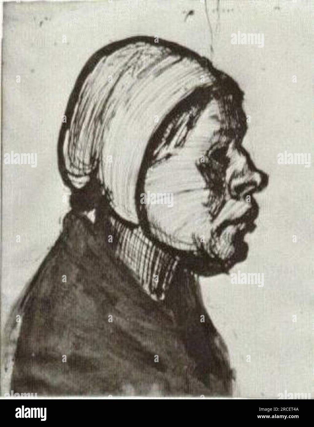 Peasant Woman, Head c.1884; Nunen / Nuenen, Netherlands by Vincent van ...