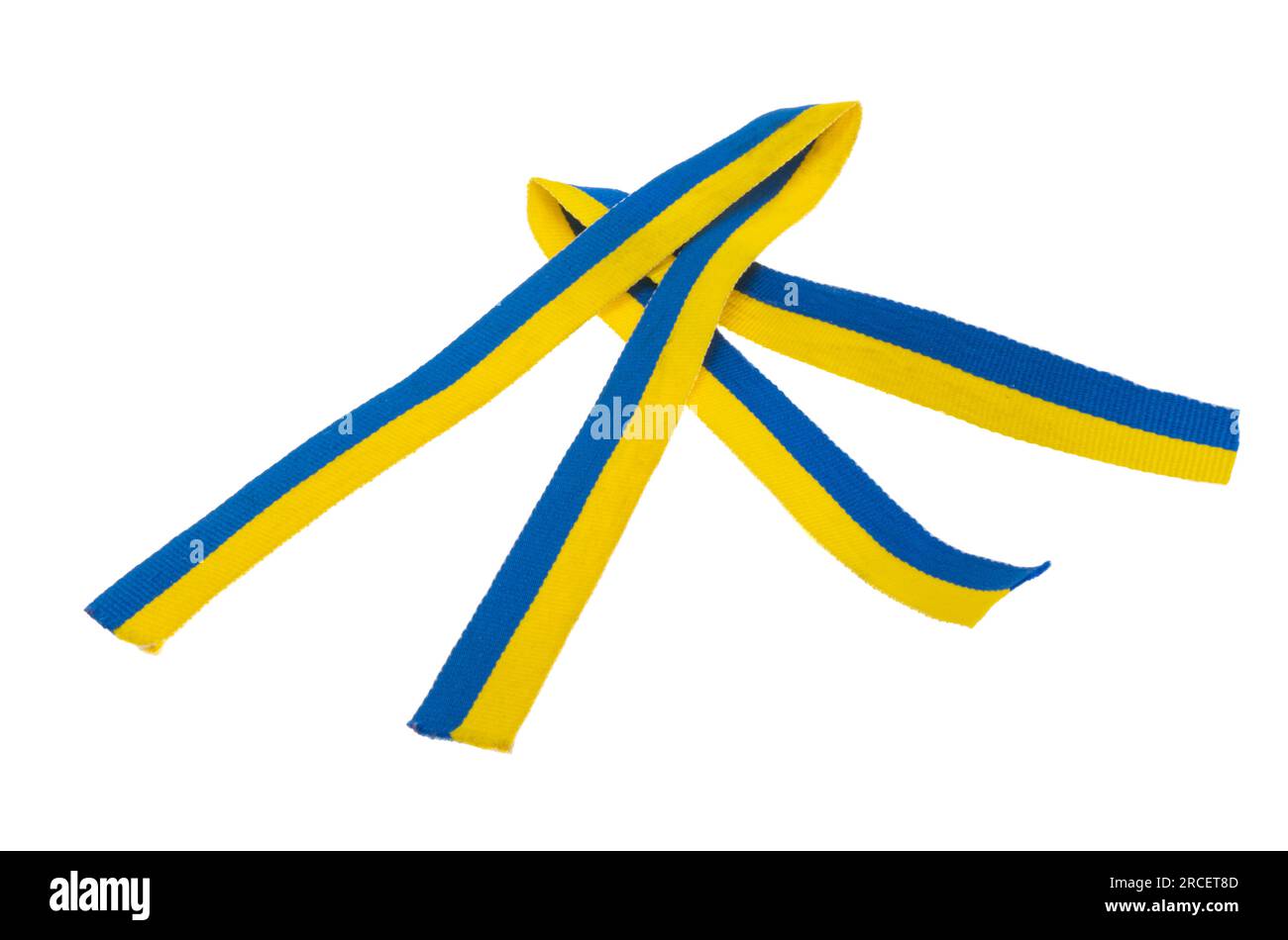 ukrainian ribbon isolated on white background Stock Photo - Alamy
