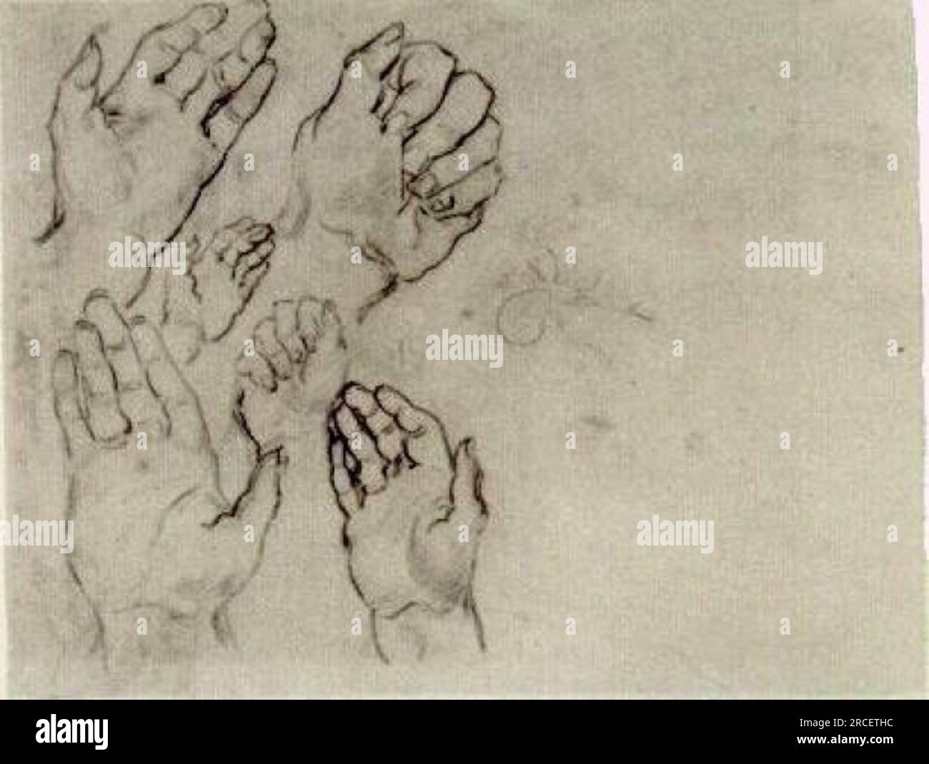 Hands 1885; Nunen / Nuenen, Netherlands by Vincent van Gogh Stock Photo ...