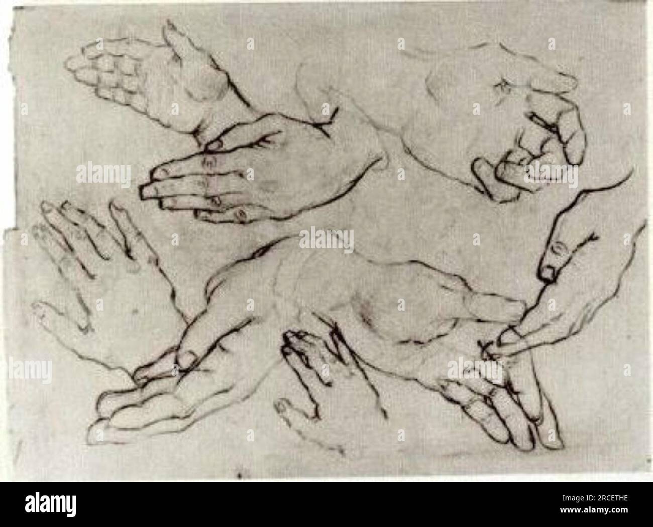 Hands 1885; Nunen / Nuenen, Netherlands by Vincent van Gogh Stock Photo ...