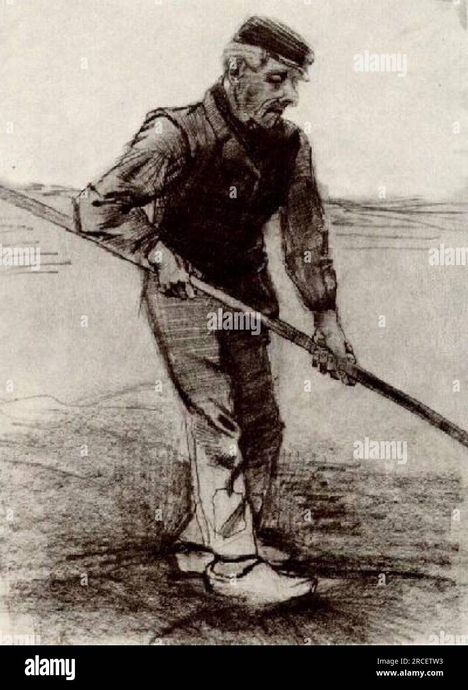 Peasant with a Stick 1881; Netherlands by Vincent van Gogh Stock Photo ...
