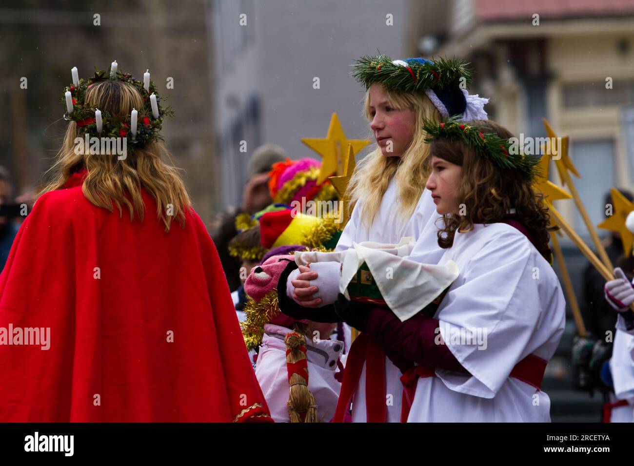 Santa lucia childrens procession hi-res stock photography and images ...
