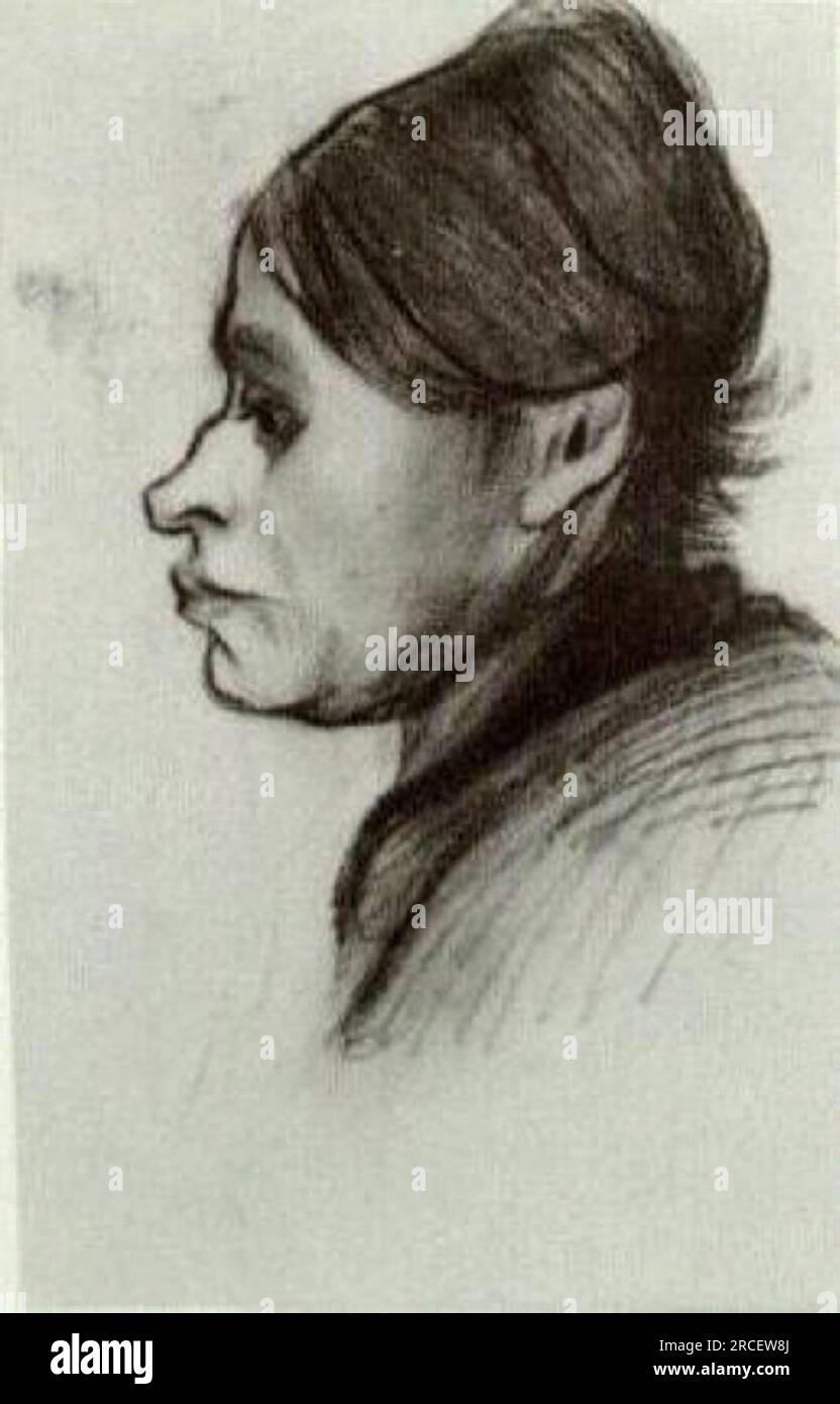 Peasant Woman, Head 1885; Nunen / Nuenen, Netherlands by Vincent van ...