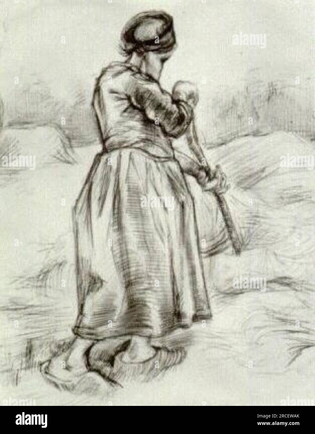 Vintage painting back of woman hi-res stock photography and images - Alamy