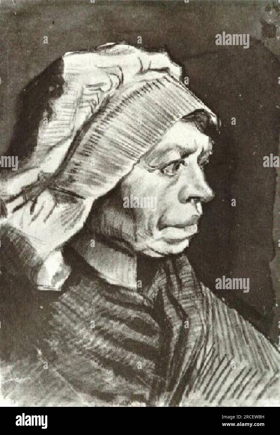 Portrait of a Woman (Head of a peasant woman with bonnet) c.1885 ...
