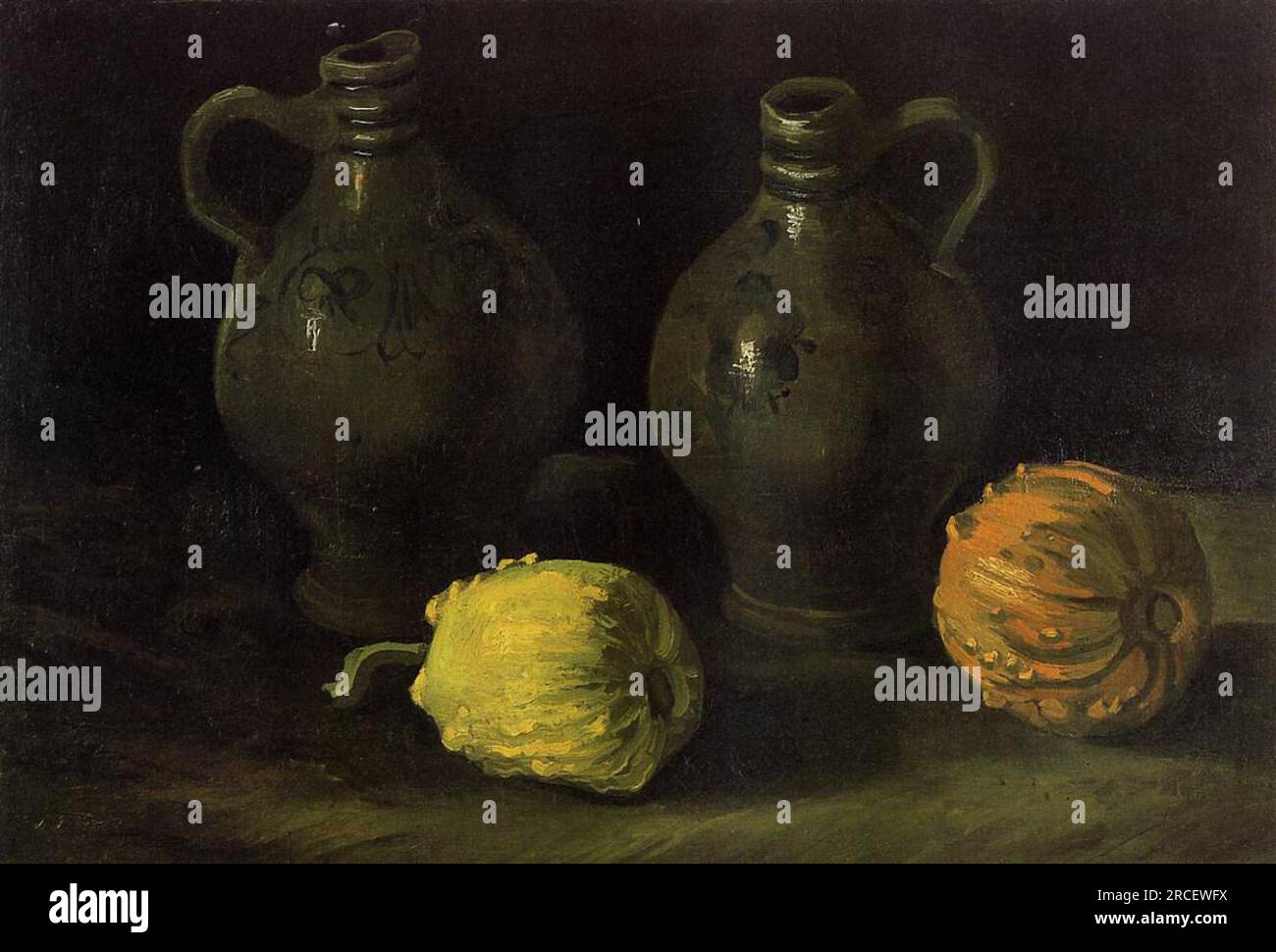 Still Life with Two Jars and Two Pumpkins 1885; Nunen / Nuenen ...