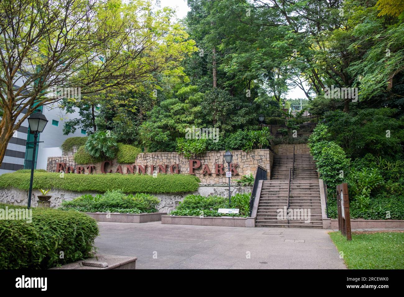 Singapore - 21 October 2022: Entrance of Fort Canning Park, one of ...