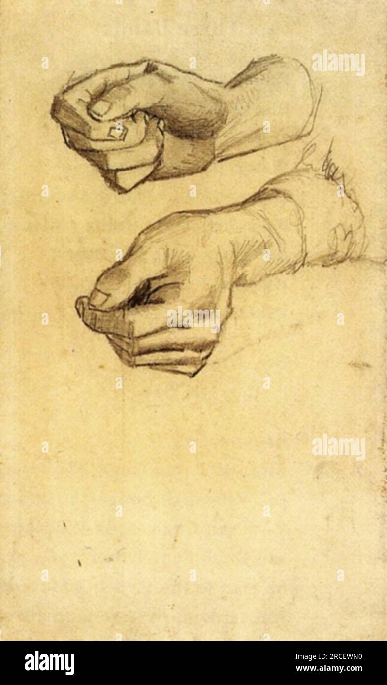 Two Hands 1885 by Vincent van Gogh Stock Photo - Alamy
