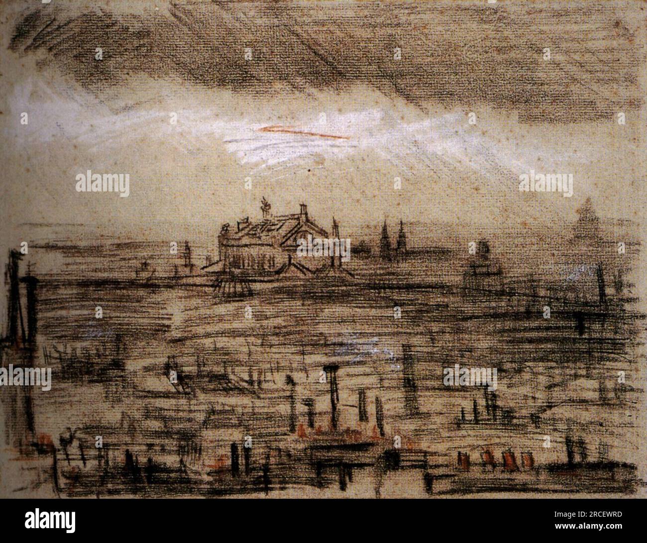 A View of Paris with the Op 1886; Paris, France by Vincent van Gogh ...