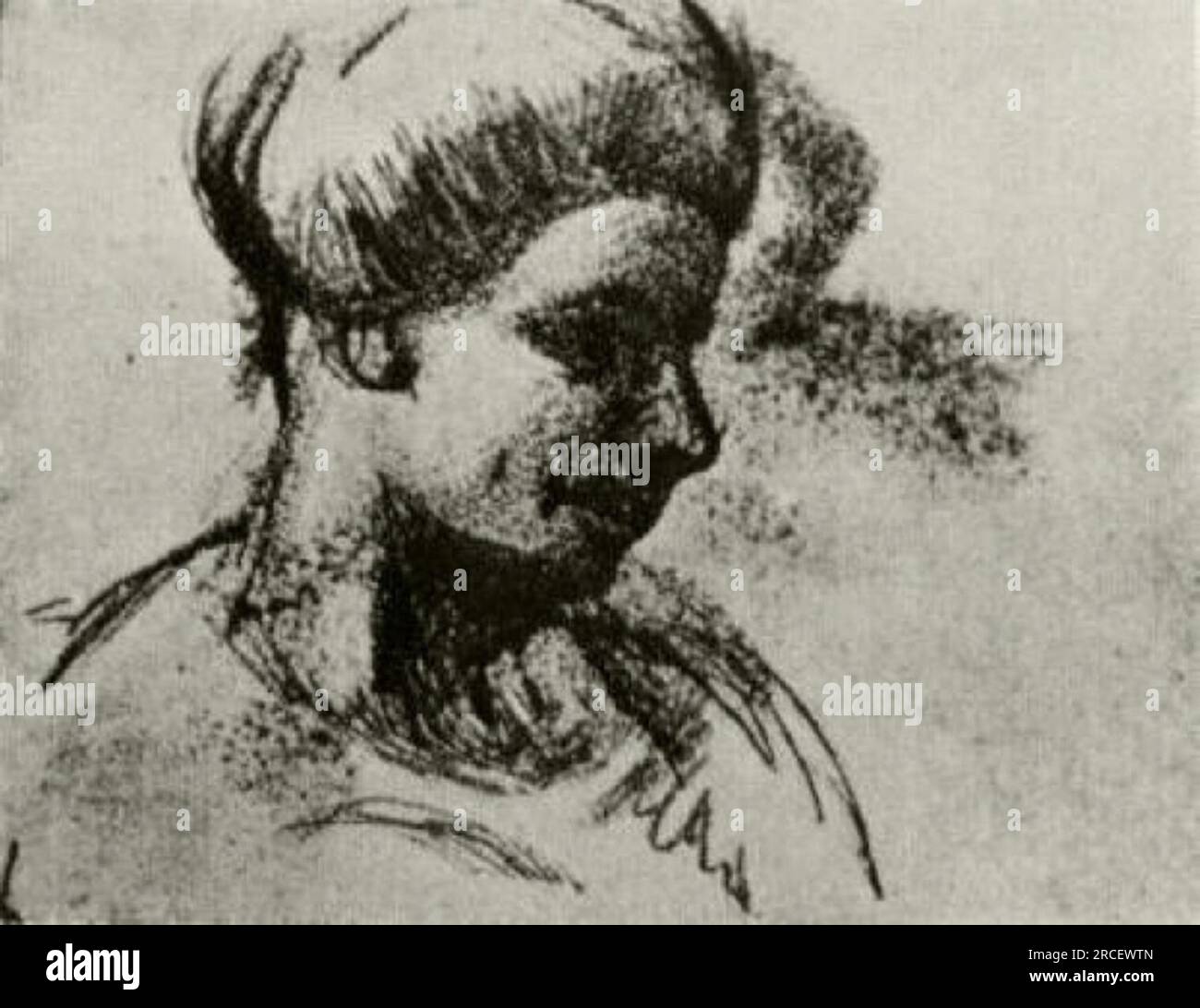 Head of a Woman 1886; Antwerp, Belgium by Vincent van Gogh Stock Photo ...
