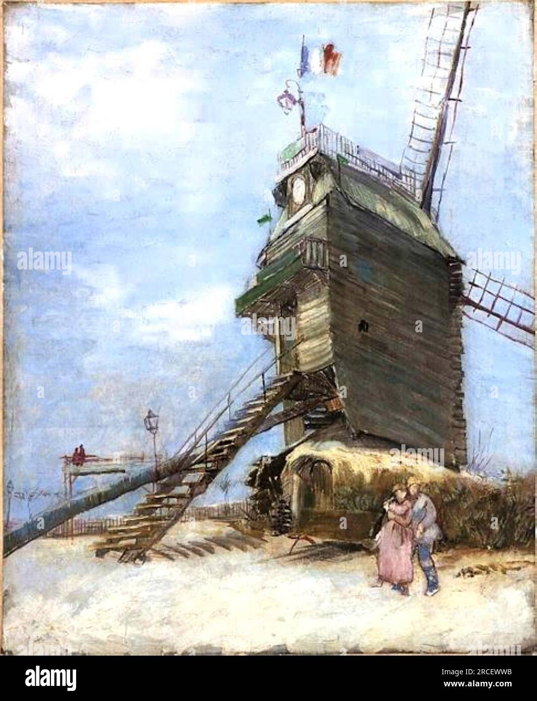 Le Moulin de la Galette 4 1886; Paris, France by Vincent van Gogh Stock ...
