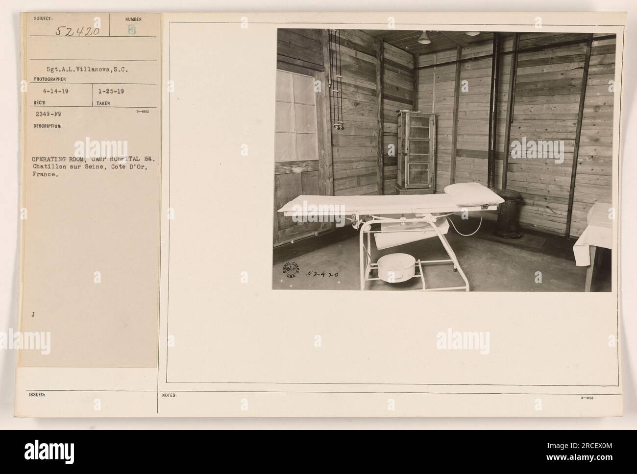 An image of an operating room at Camp Hospital 64 in Chatillon sur ...