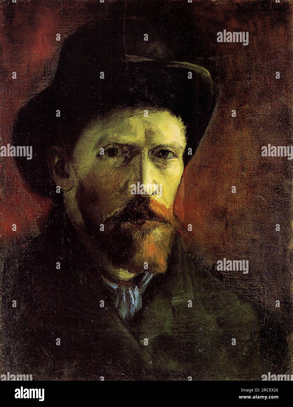 Self-Portrait with Dark Felt Hat 1886; Paris, France by Vincent van ...