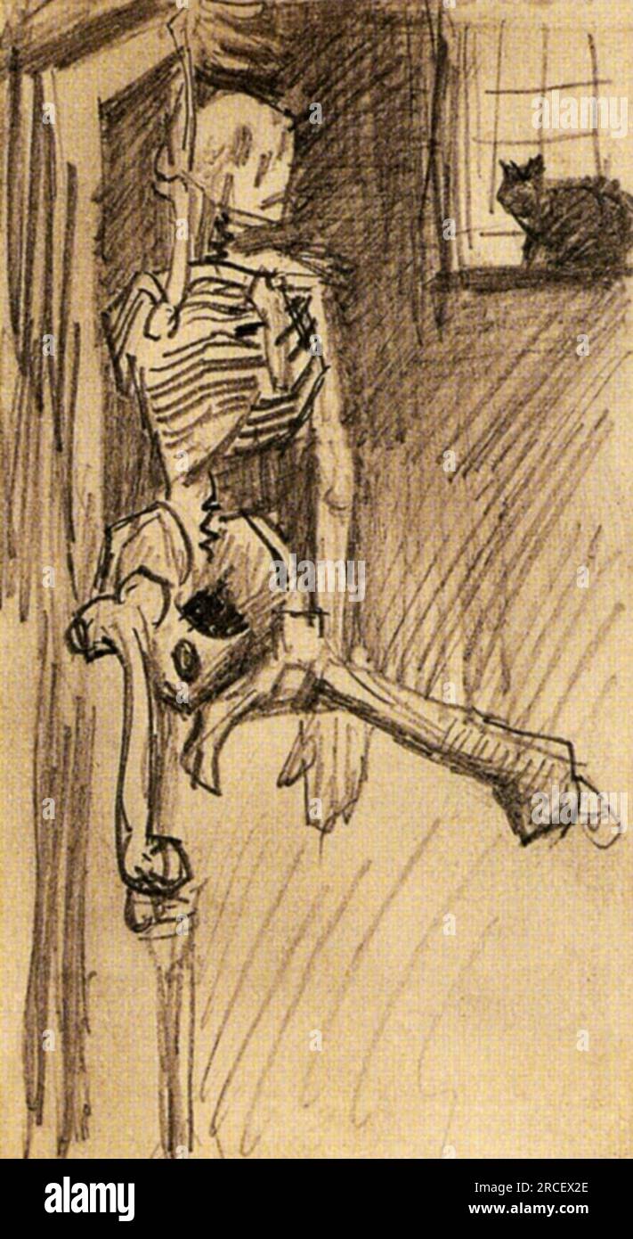 Skeleton c.1886; Paris, France by Vincent van Gogh Stock Photo - Alamy