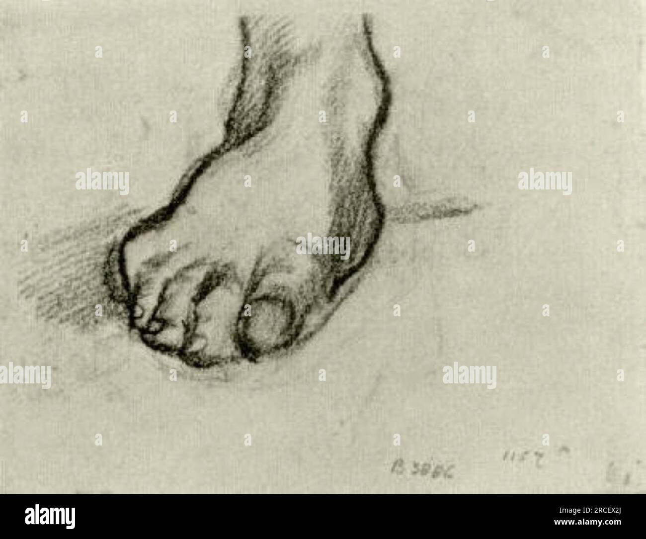 Sketch of a Foot 1886; Antwerp, Belgium by Vincent van Gogh Stock Photo ...