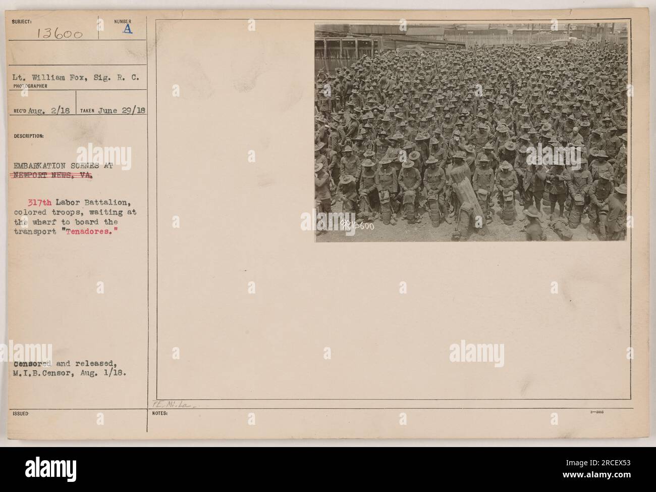 A group of soldiers from the 317th Labor Battalion, comprised of ...