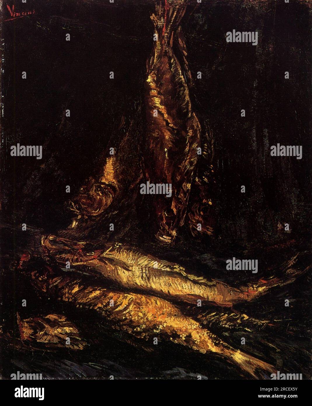 Still Life with Bloaters 1886; Paris, France by Vincent van Gogh Stock ...