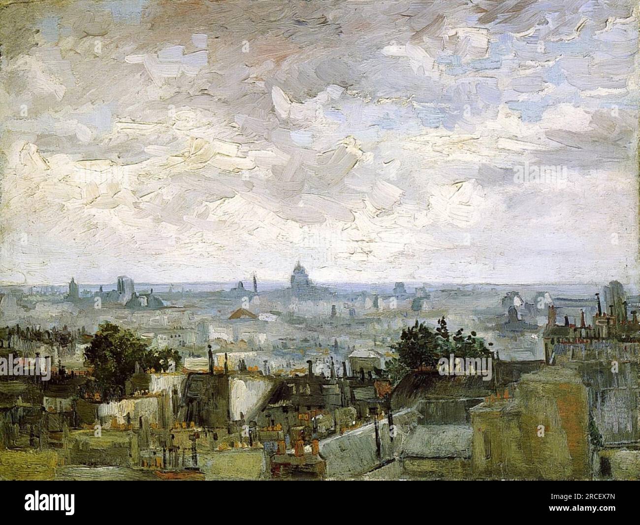 The Roofs of Paris 1886; Paris, France by Vincent van Gogh Stock Photo ...