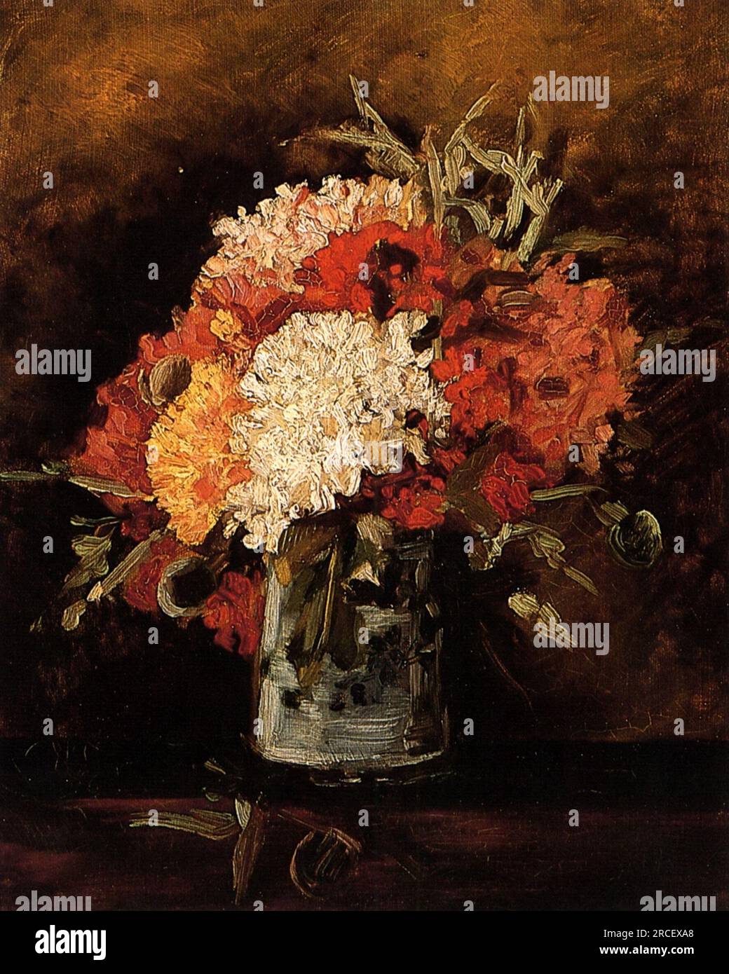 Vase with Carnations 1886; Paris, France by Vincent van Gogh Stock ...