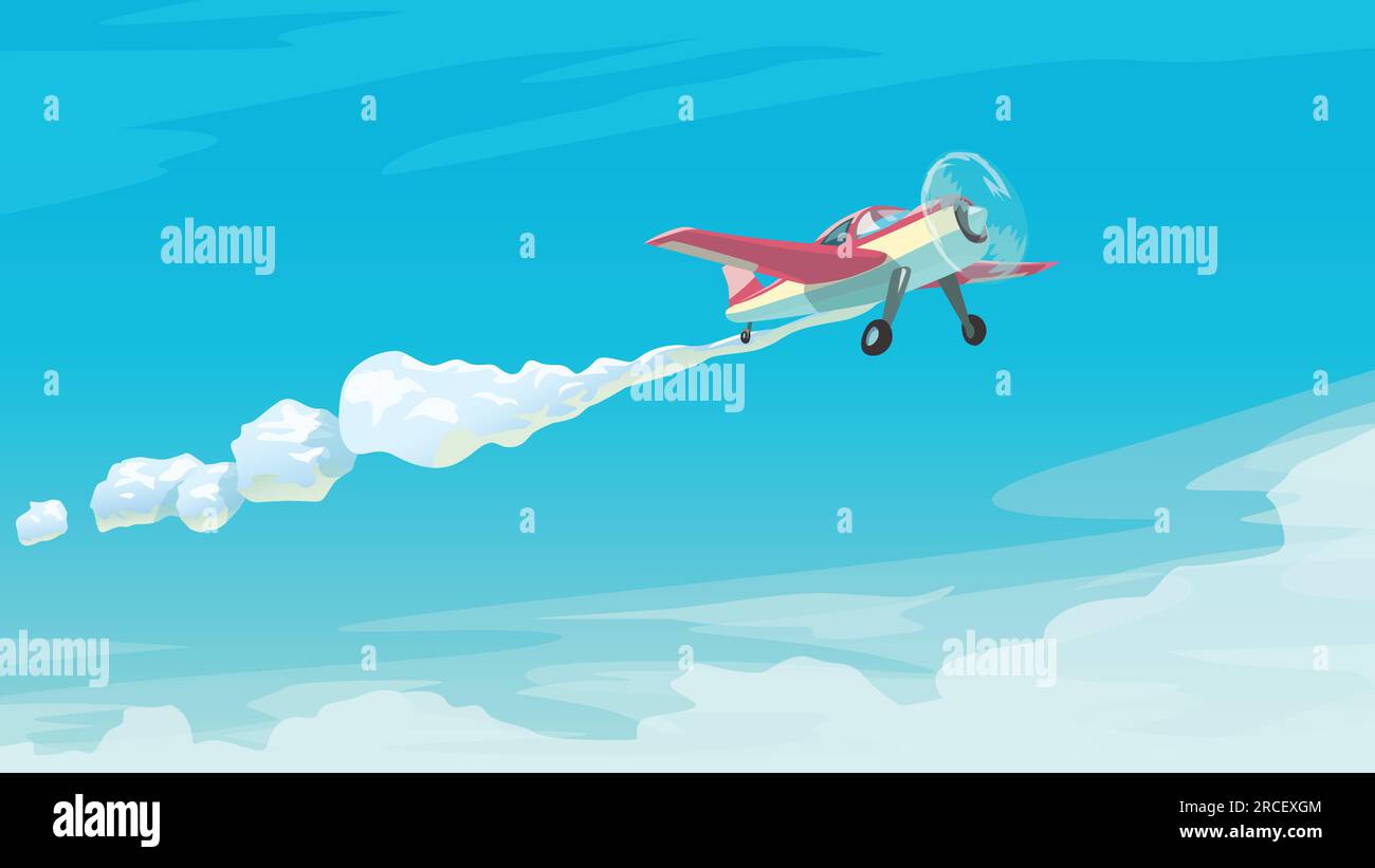 Single engine small airplane Stock Vector Images - Alamy