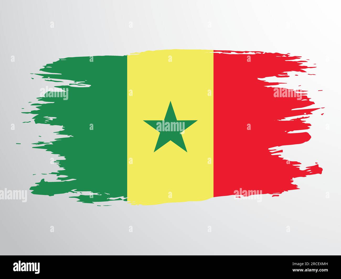 Flag of Senegal painted with a brush Stock Vector Image & Art - Alamy