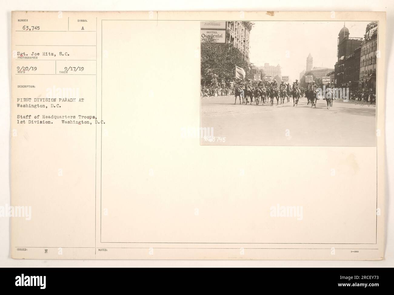 Members of the Staff of Headquarters Troops from the 1st Division ...