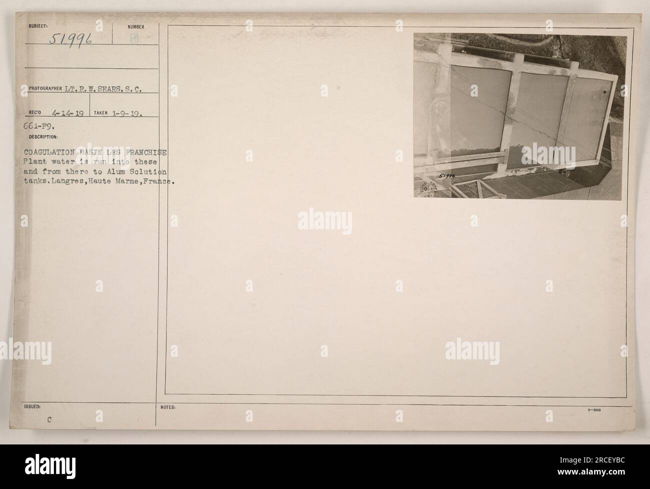 "Coagulation basin at Les Franchise Plant in Langres, Haute Marne ...