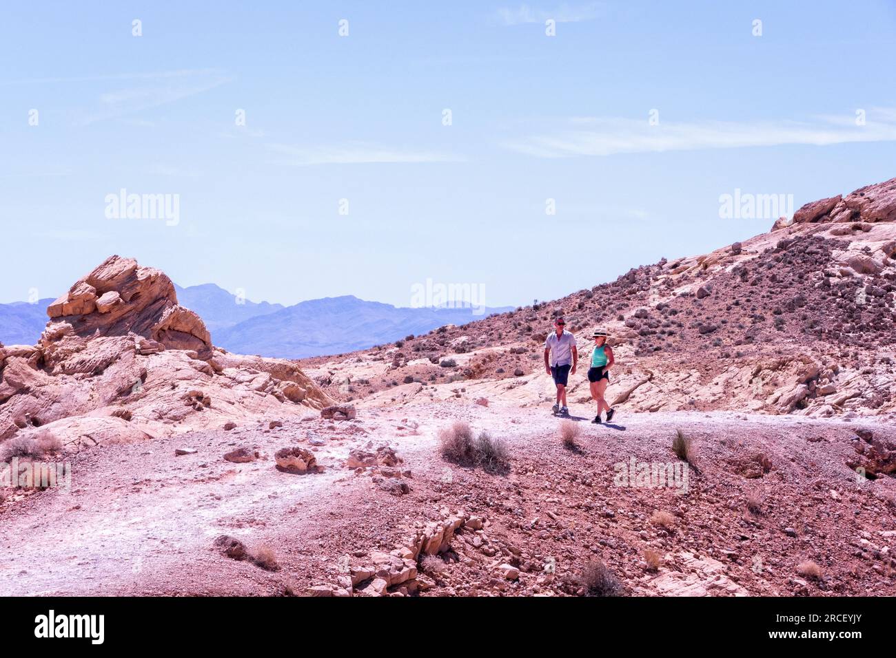 'Tourists visiting Valley of Fire' Nevada USA Stock Photo - Alamy