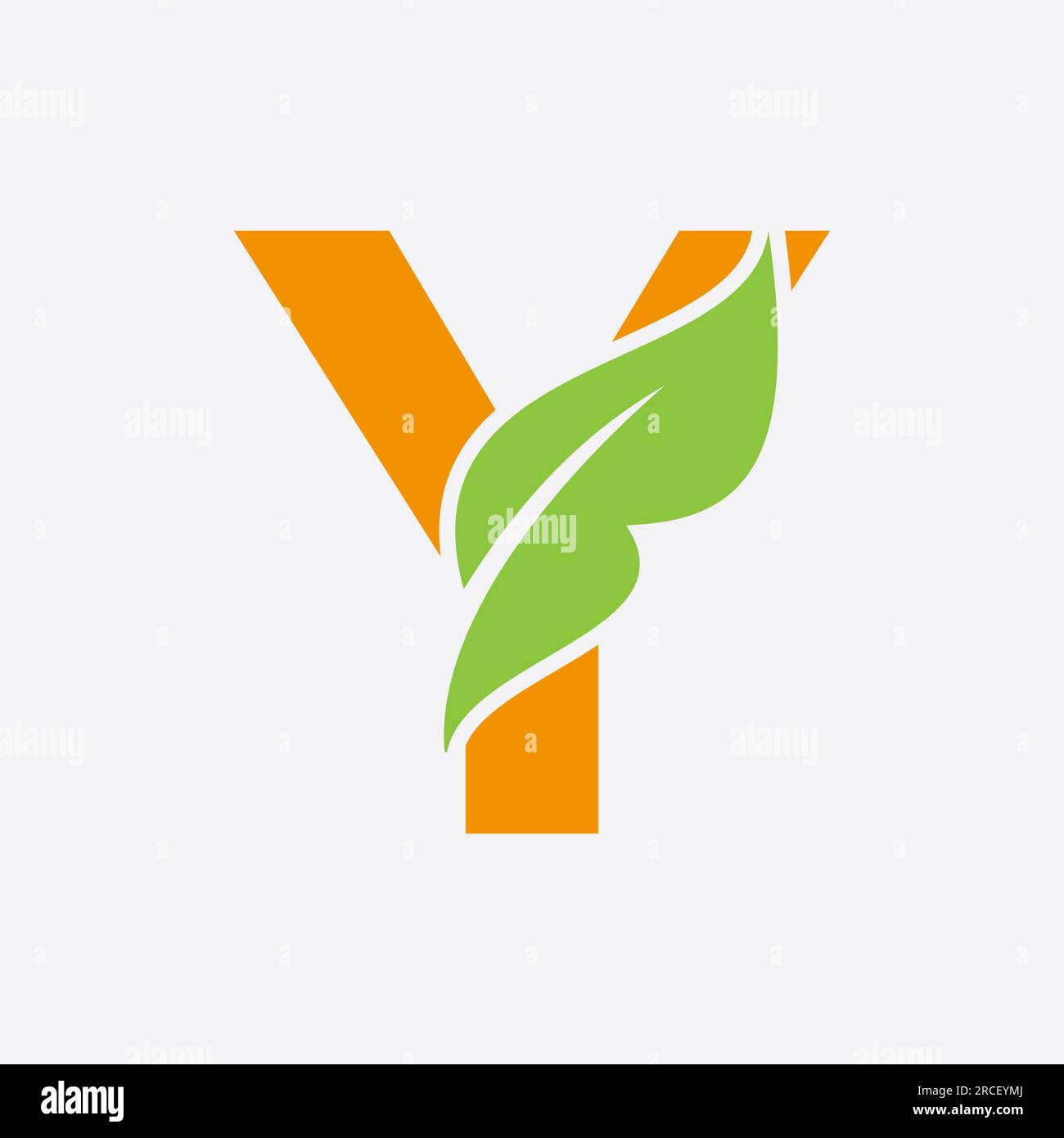 Letter Y Leaf Logo. Eco Farm Logotype Vector Template. Organic Symbol ...