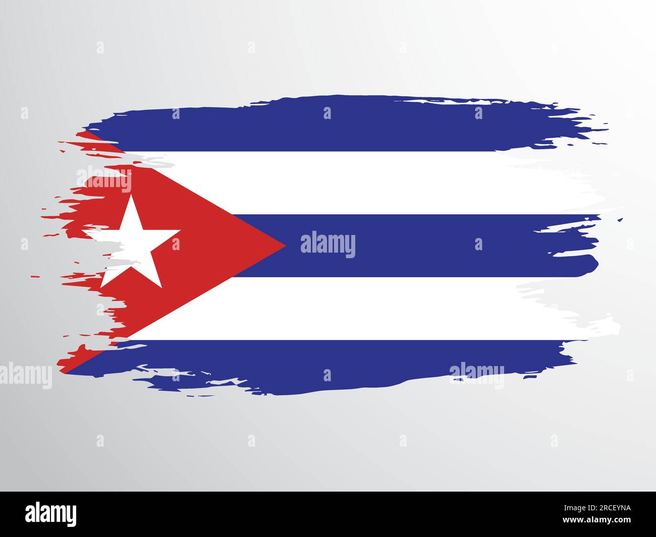 Cuba flag paint Stock Vector Images - Alamy