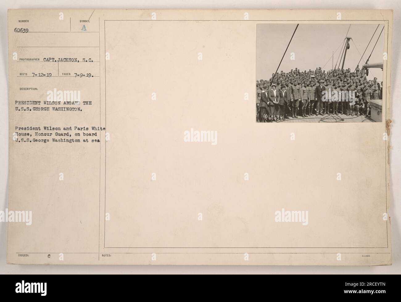 President wilson aboard ship hi-res stock photography and images - Alamy