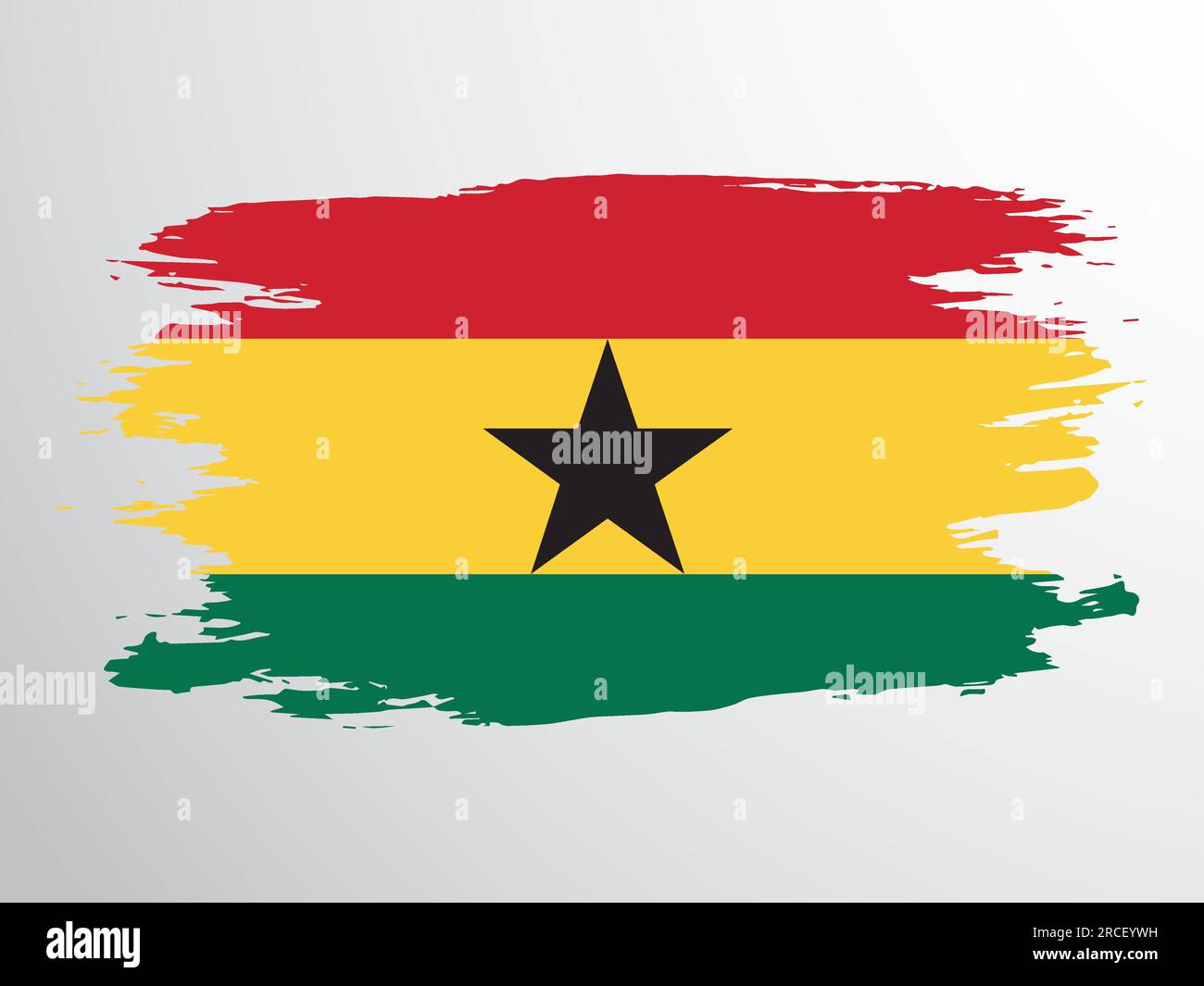 Brush painted flag of Ghana Stock Vector Image & Art - Alamy