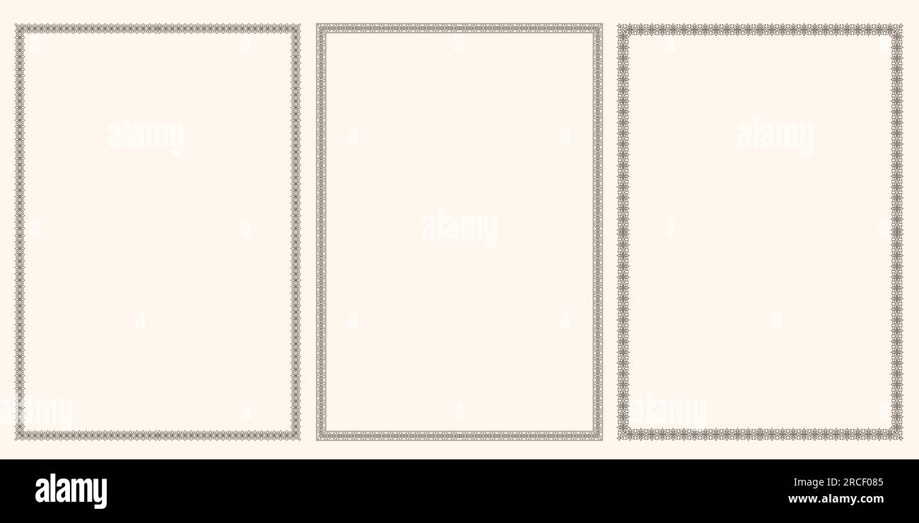 Set of vector vintage frames for documents Stock Vector Image & Art - Alamy