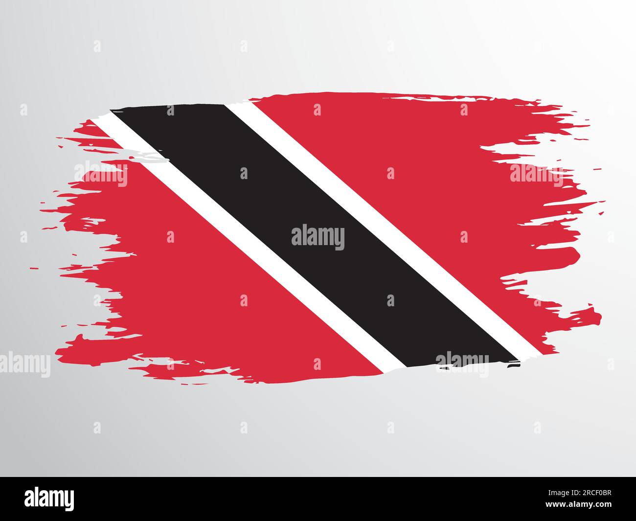 Flag of Trinidad and Tobago painted with a brush Stock Vector Image & Art - Alamy