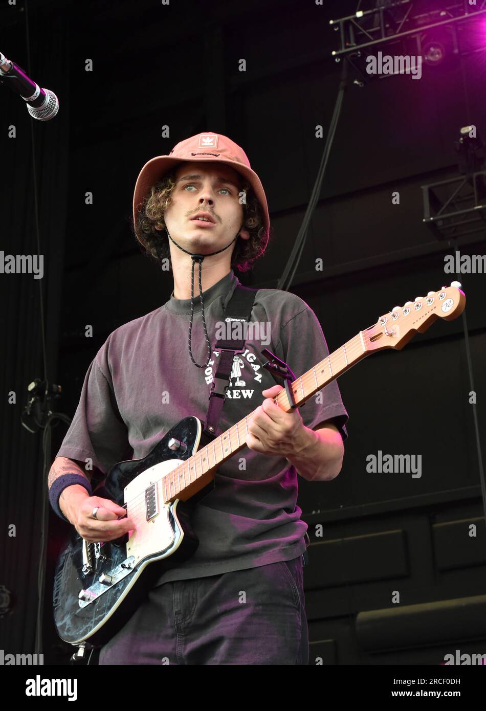 July 11, 2023, Portsmouth, Virginia, USA: Hot Mulligan member CHRIS ...