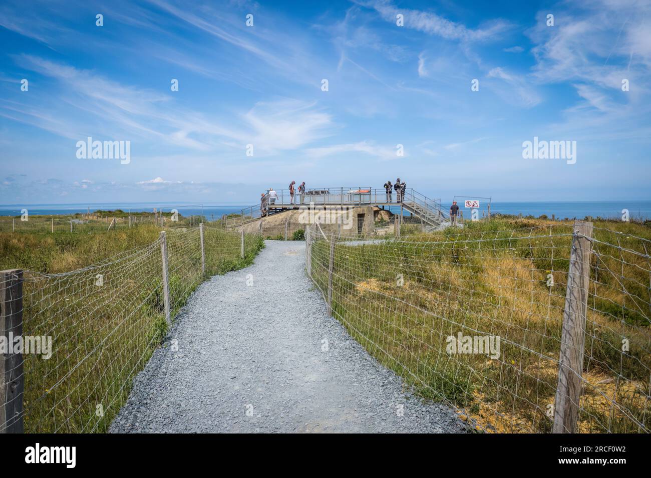 Bunker on cliff omaha beach hi-res stock photography and images - Alamy