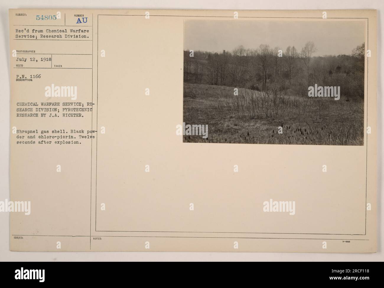 This image shows a shrapnel gas shell from the Pyrotechnic Research by ...